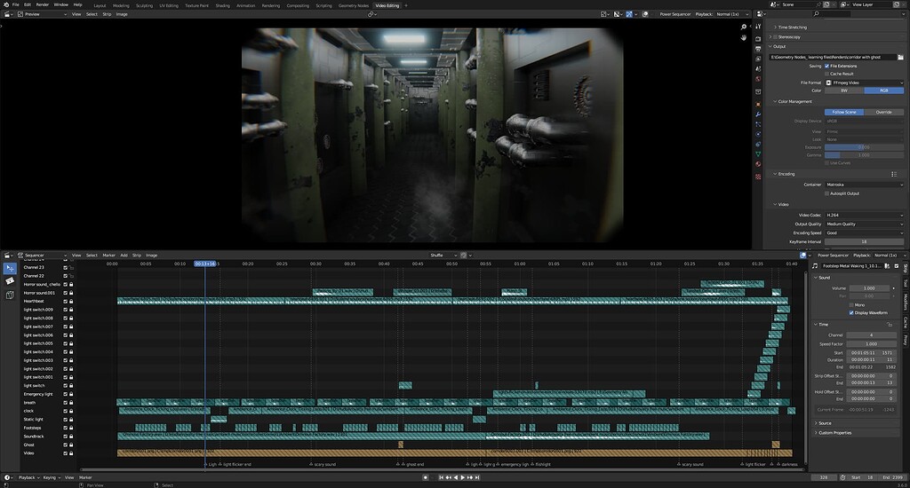 Corridor - geometry nodes course - Finished Projects - Blendermania3D