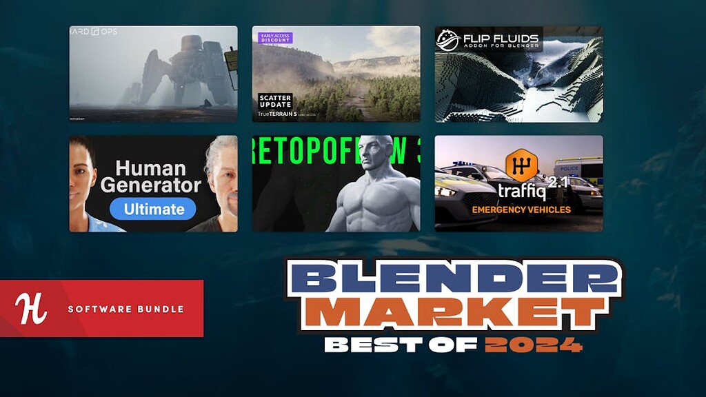 Blender Market: Best of 2024 Humble Bundle - General - Blendermania3D