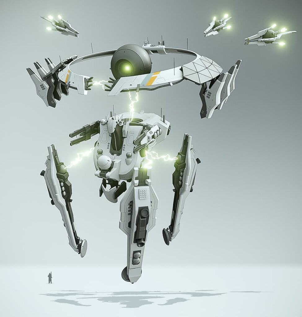 Static render of the Mecha Mech, illustration style - Finished Projects ...