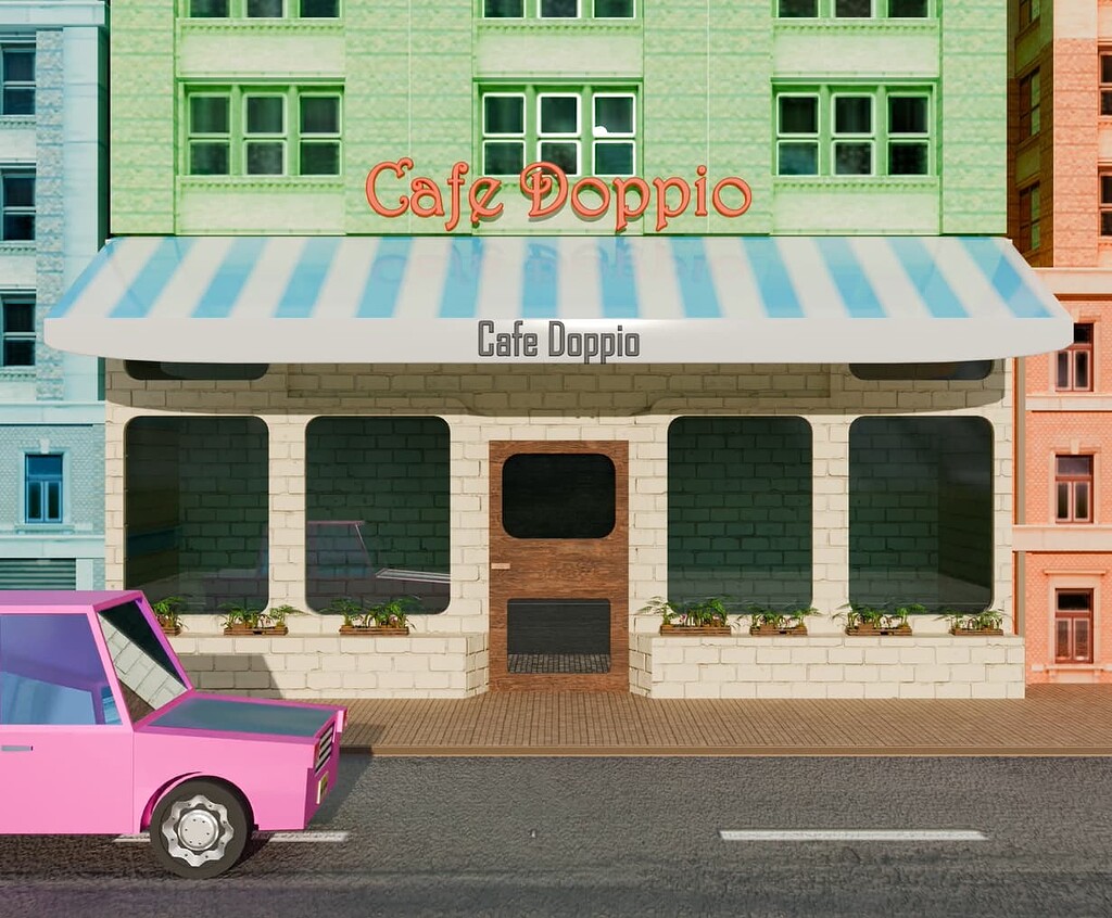 Doppio Cafe - Works in Progress - Blendermania3D