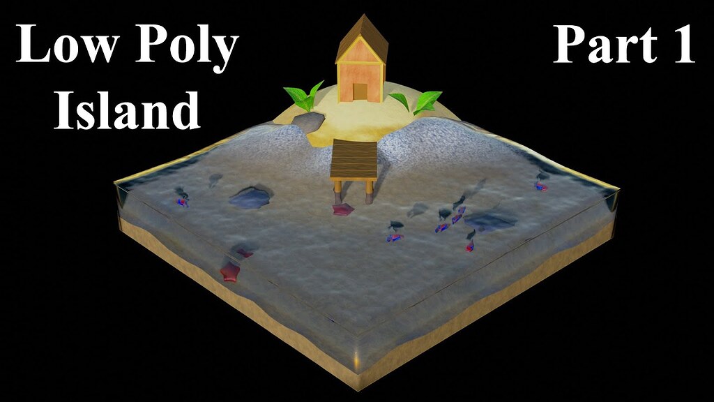 Blender Tutorial - Low Poly Island Scene - Blendermania3D Tutorials - Blendermania3D