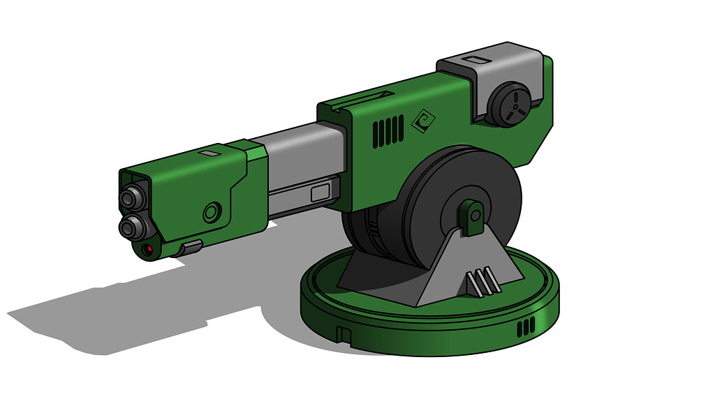 Gun/Turret Concept - 2D Drawings - Blendermania3D