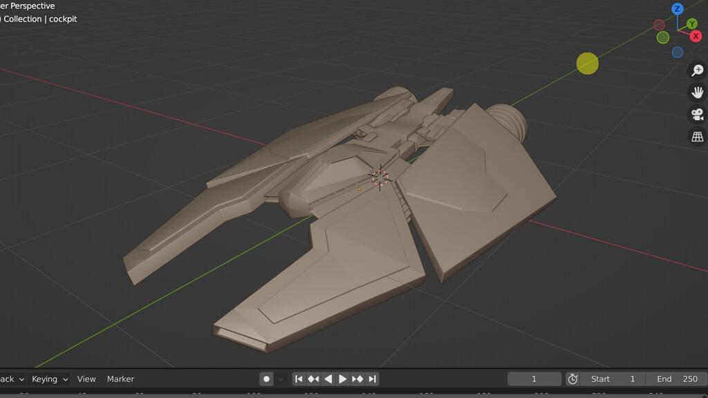 The one man spaceship - Works in Progress - Blendermania3D
