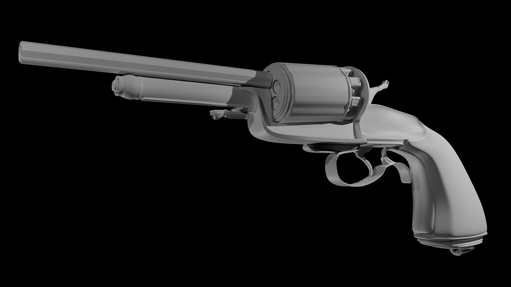 A Revolver - Works in Progress - Blendermania3D