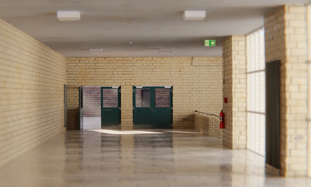 Hallway render - Finished Projects - Blendermania3D