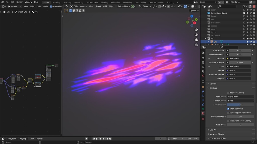 Procedural game VFX material - Works in Progress - Blendermania3D