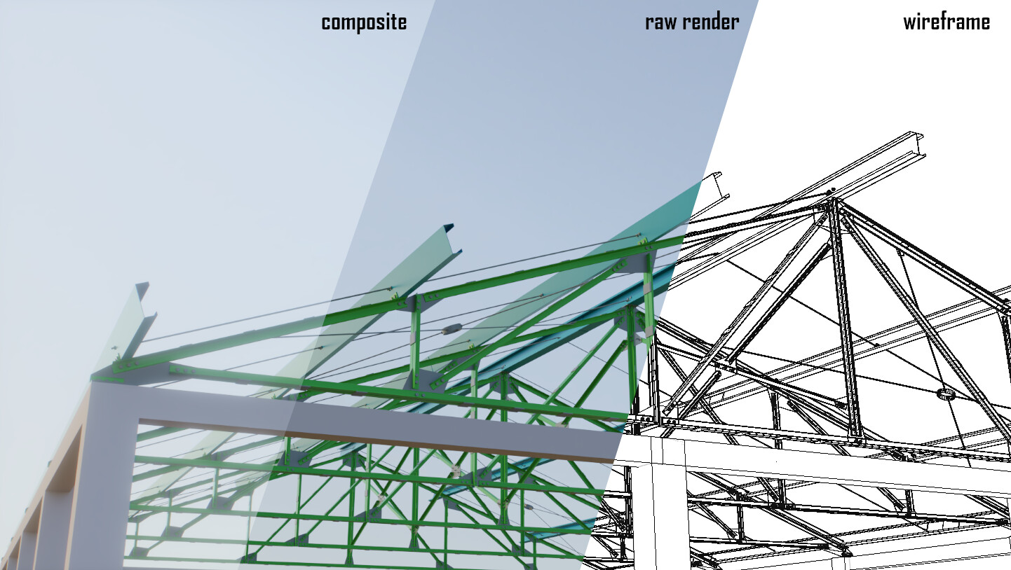 Steel Roof Truss - Finished Projects - Blendermania3D