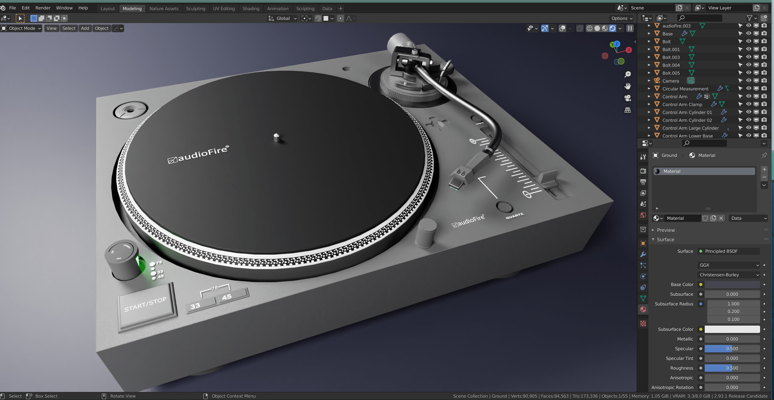 Turntable from Tutorial - Finished Projects - Blendermania3D