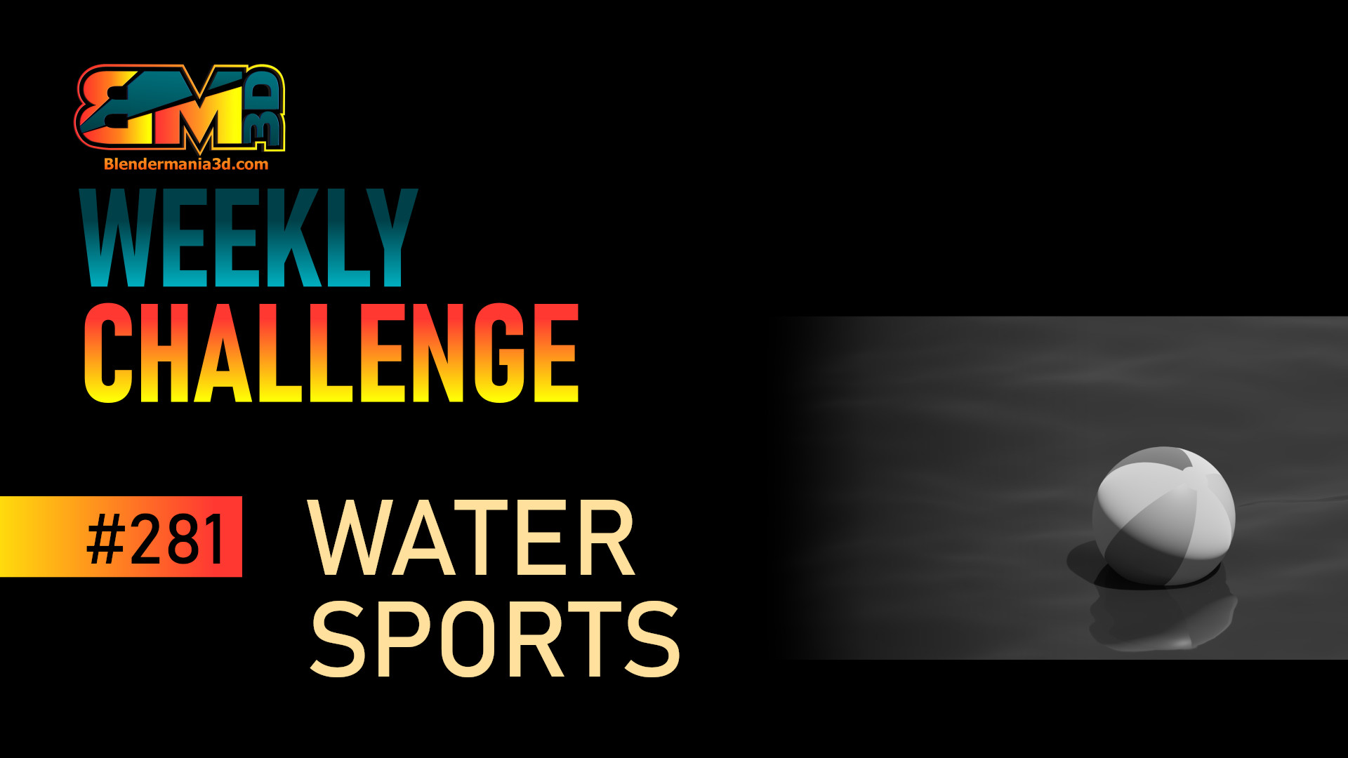 Weekly Challenge #281 : "Water Sports" - Weekly Challenge - Blendermania3D