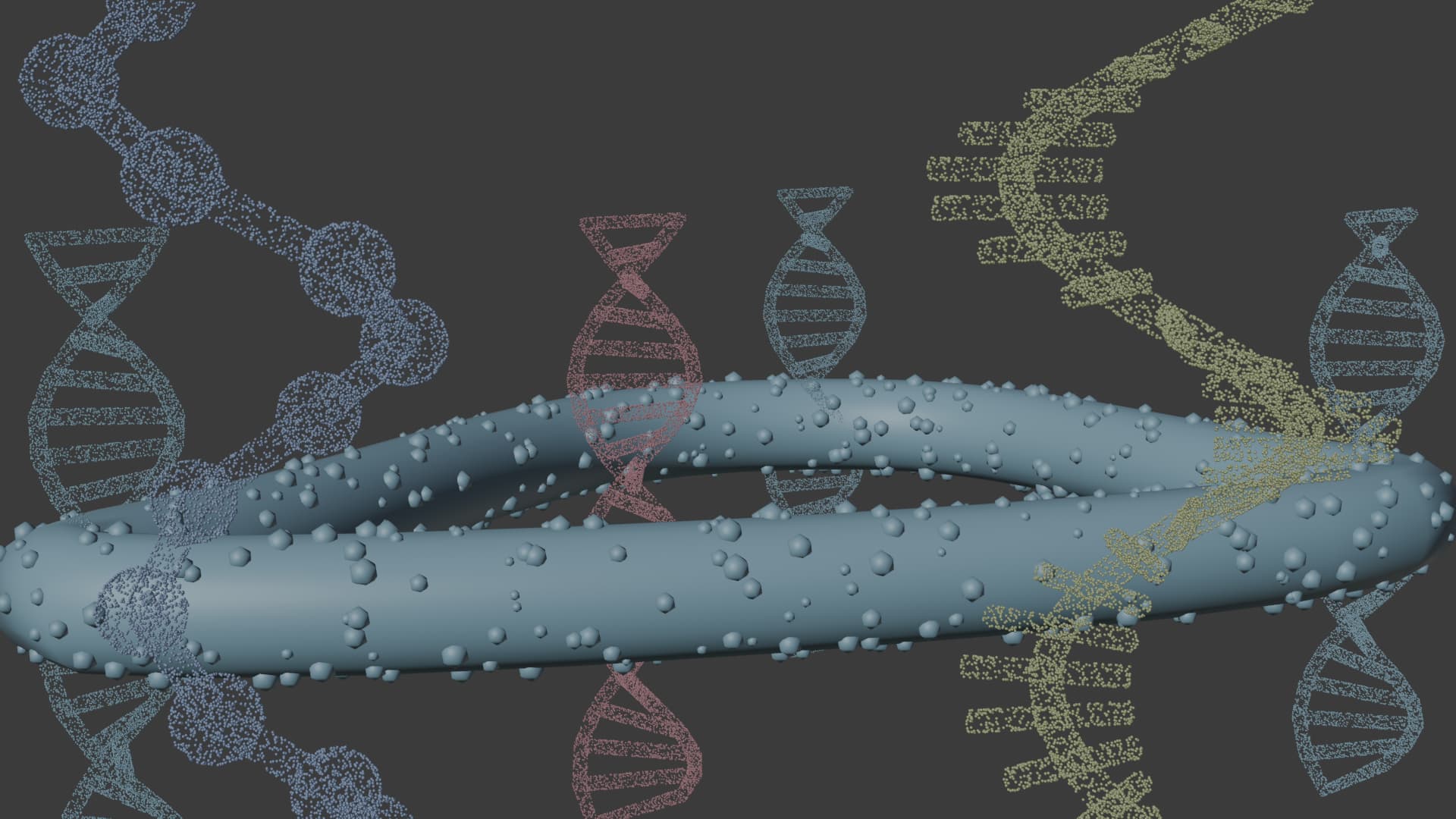 DNA Scene from Geo Nodes course - Finished Projects - Blendermania3D